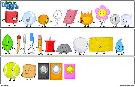 Bfdi Characters Season 1 By Windowsfan2019 On Deviantart