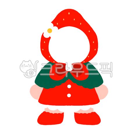 딸기요정캐릭터 딸기요정얼굴합성도안 얼굴합성도안 어린이집 유치원 사진 이미지 일러스트 캘리그라피 푸릉푸릉작가