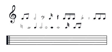Partitura Musical Conjunto De Notas Musicales Pentagrama De Notas