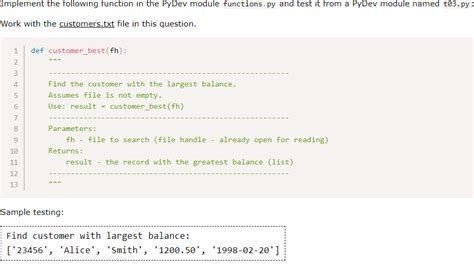 Solved Attached Is The Question And The Customers Txt File Chegg