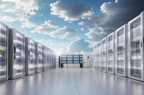 Premium Ai Image Modern Datacenter Cloud Computing 3d Rendering
