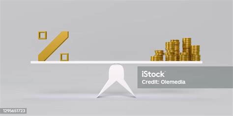 시소에 동전이 있는 백분율 기호입니다 모기지 및 대출 3d 개념 퍼센트 기호에 대한 스톡 사진 및 기타 이미지 퍼센트 기호 통화 금융 Istock