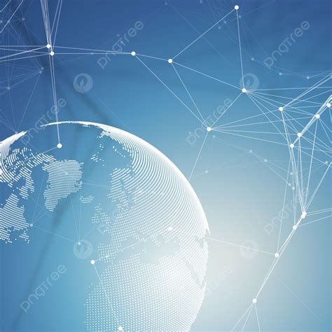 선과 점을 연결하는 파란색 배경에 세계 글로브 지금 도트 미래 배경 일러스트 및 사진 무료 다운로드 Pngtree