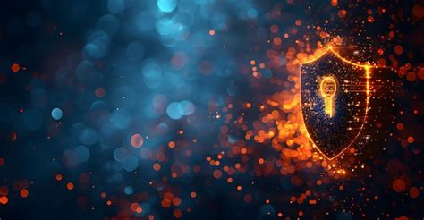Digital Shield With Keyhole On Technology Background Cybersecurity And Data Protection In A