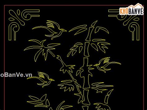 Thiết Kế Mẫu Vách Trúc Cnc File Dxf