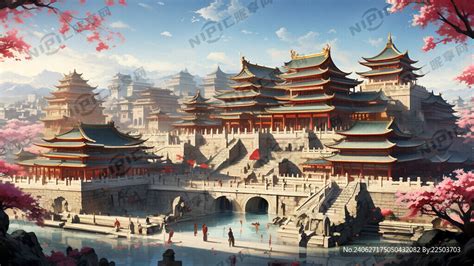 Ai创作图唐朝 宫殿 昵图网