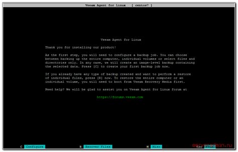 Backup и перенос Linux сервера с помощью Veeam Agent For Linux