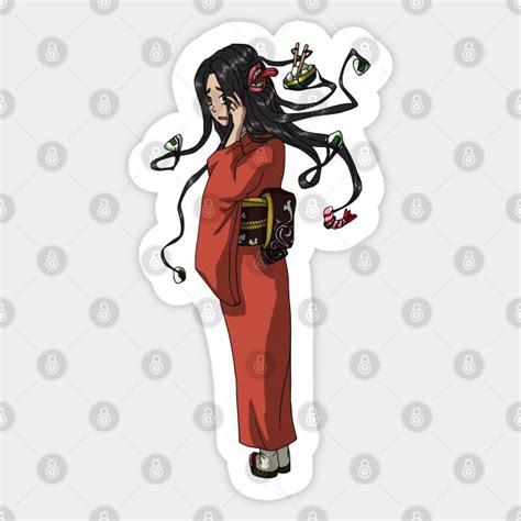 Yokai Woman Futakuchi Onna Monster Girls Series I Yokai Sticker