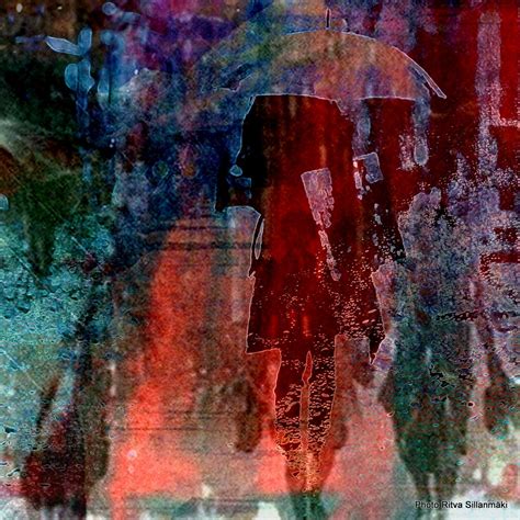 Rain And Umbrellas Art By Ritva