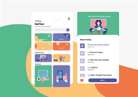 User Interface E Learning At School Behance