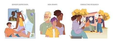 Gender Evolution Set Vector Art At Vecteezy