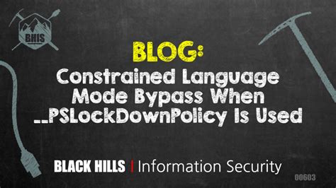 Constrained Language Mode Bypass When Pslockdownpolicy Is Used