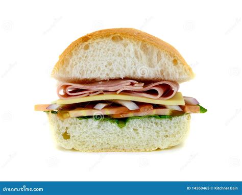 Ham And Salad Roll Stock Image Image Of Freshness Color 14360463