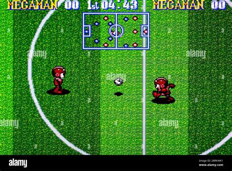 Megamans Soccer Mega Man Snes Super Nintendo Editorial Use Only