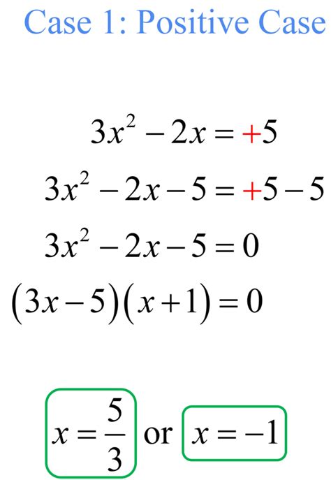 Absolute Value Equations Practice Problems With Answers Chilimath