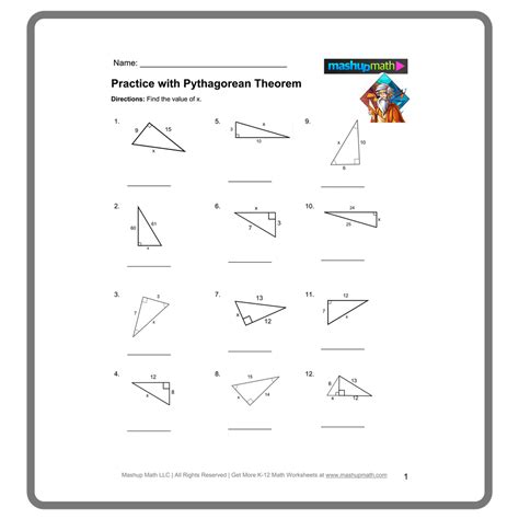 Free Pythagorean Theorem Worksheets (with Answers) — Mashup Math