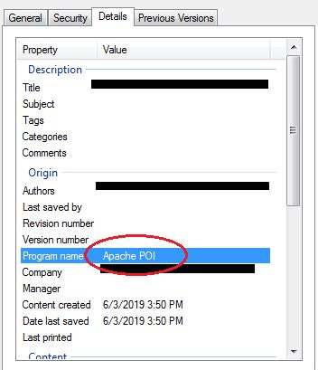 Excel Java Apache POI Set Metadata Stack Overflow