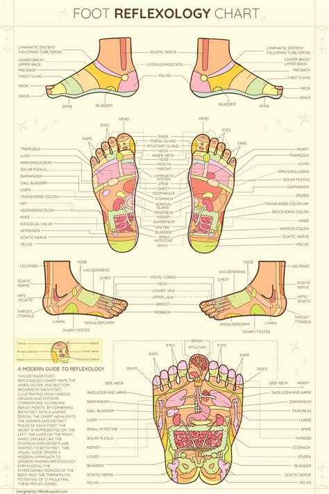 Comprehensive Foot Reflexology Chart Wordlayouts
