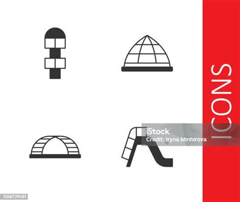 슬라이드 놀이터 홉스코치 원숭이 바 및 놀이터 등반 장비 아이콘을 설정합니다 벡터 0명에 대한 스톡 벡터 아트 및 기타 이미지 0명 거리 검은색 Istock