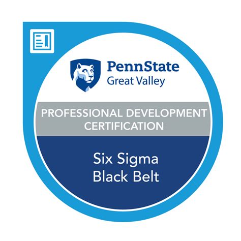 Six Sigma Black Belt Certification Penn State York