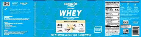 Equate Whey Protein Powder Smooth Vanilla 24oz 22 Servings