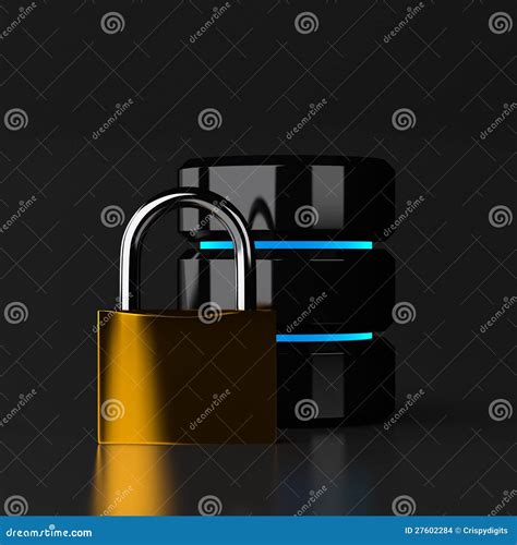 Database And Computer Data Security Concept Stock Illustration