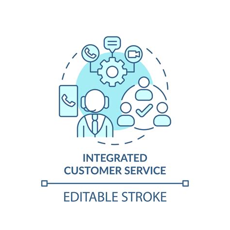 Integrated Customer Service Turquoise Concept Icon Type Of Customer Service Abstract Idea Thin