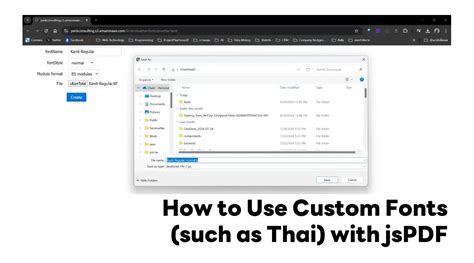 How To Use Custom Fonts Such As Thai With Jspdf Naiwaendebuggingsoft