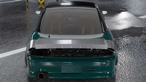 Nissan 240sx S13 Strutless Aluminum Drag Wing True Focus Fabrication