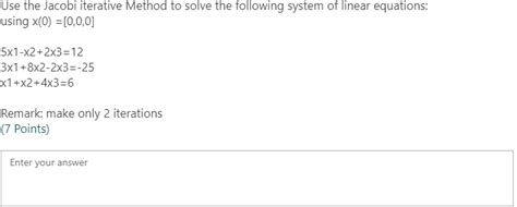 solved use the jacobi iterative method to solve the
