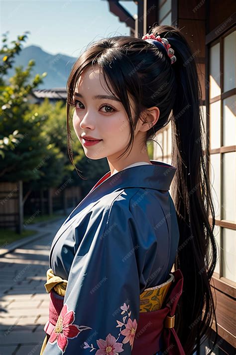 Premium Ai Image Japanese Young Beautiful Girl Model Wearing