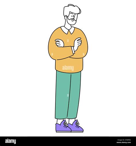 Confident Businessman Concept Professional Male Character In Casual