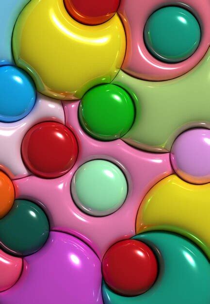 Premium Photo Abstract Background With Circles Inflated Shapes 3d