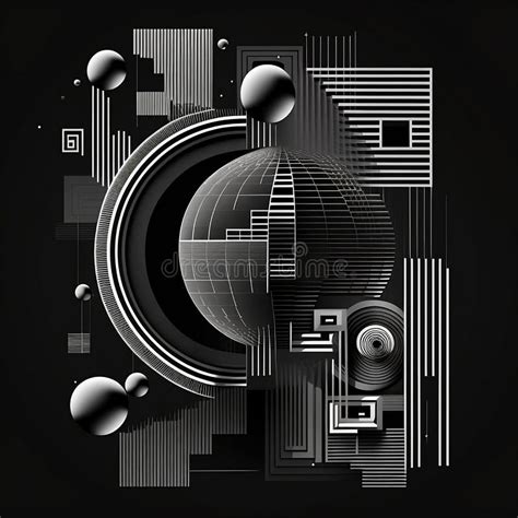 Wireframe Psychedelic Composition Anti Design Concept Of Geometry