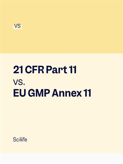 21 Cfr Part 11 Eu Gmp Annex 11 Conparison 1698597645 Pdf Business Information Technology
