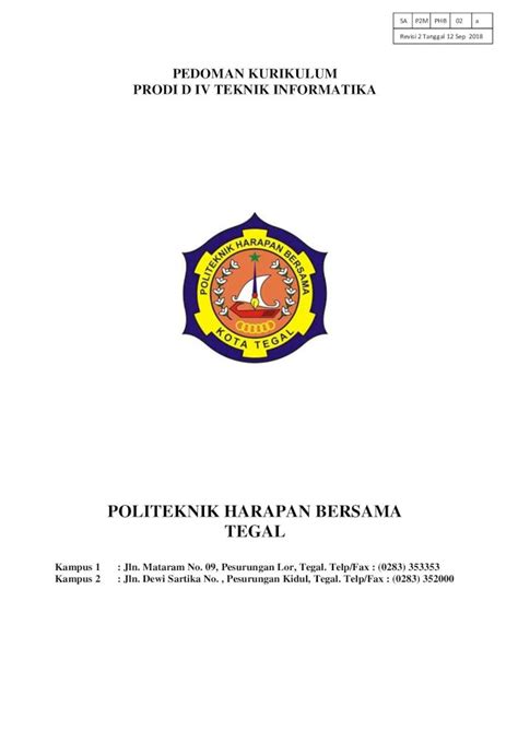 Pdf Politeknik Harapan Bersama Tegalinformatikapoltektegalacidfilekurikulum