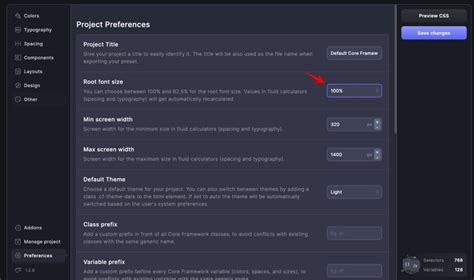 how to register own css framework or enable core framework addon with