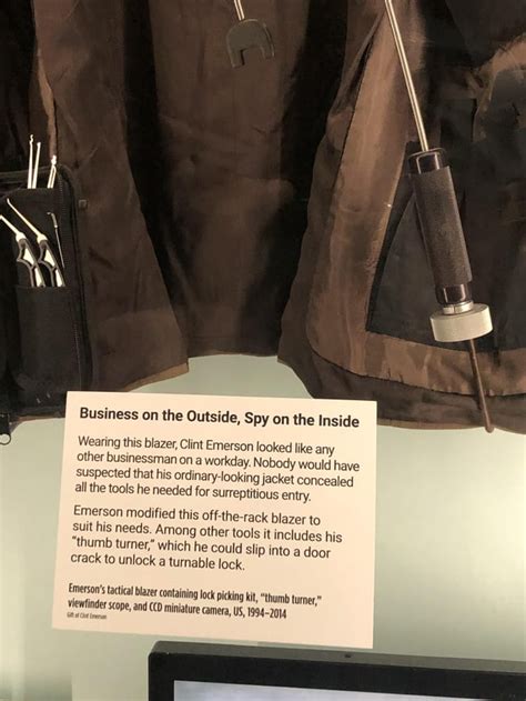 Cia Guys Covert Jacket With Entry Tools Spy Museum Rlockpicking
