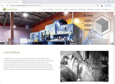 CNC Machine Shop Web Design Web Site Design For Machine Shop