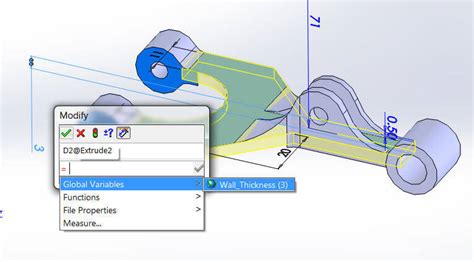 Applying A Solidworks Global Variable To A Dimension