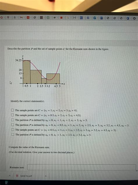 Solved Describe The Partition P And The Set Of Sample Points Chegg
