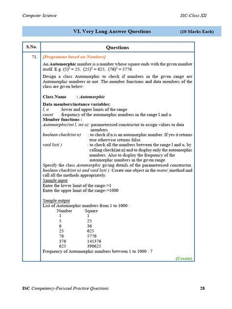 Cfq Isc Computer Science Xii 31 32 Pdf Method Computer Programming