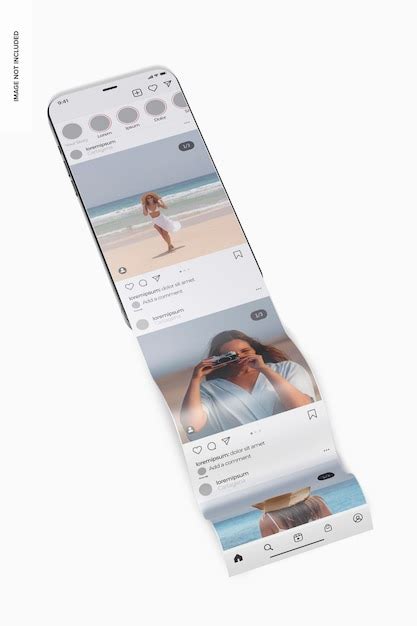 Premium Psd Smartphone With Long Scroll Mockup
