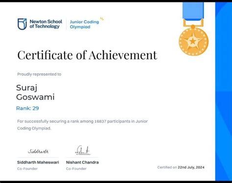 Suraj Goswami On Linkedin Codingolympiad Rank29 Globalchallenge