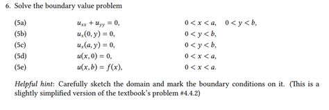 Solved Solve The Boundary Value Problem A B C Chegg Com