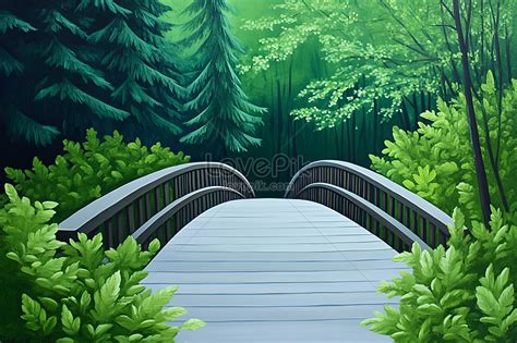 다리 풍경 일러스트 무료 다운로드 Lovepik