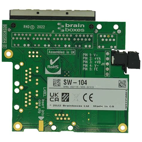 Brainboxes Sw 104 Industrial Embeddable 4 Port Ethernet Switch Rapid Online