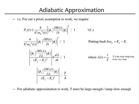 PPT Adiabatic Evolution Algorithm PowerPoint Presentation Free Download ID 3108399