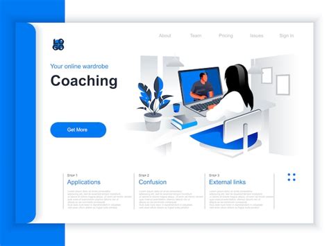 Premium Vector Software Development Isometric Landing Page Programmer Working With Computer