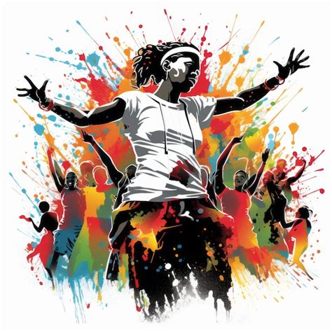 Premium Photo Magnificent Jouvert A Vibrant Vector Cartoon Tshirt